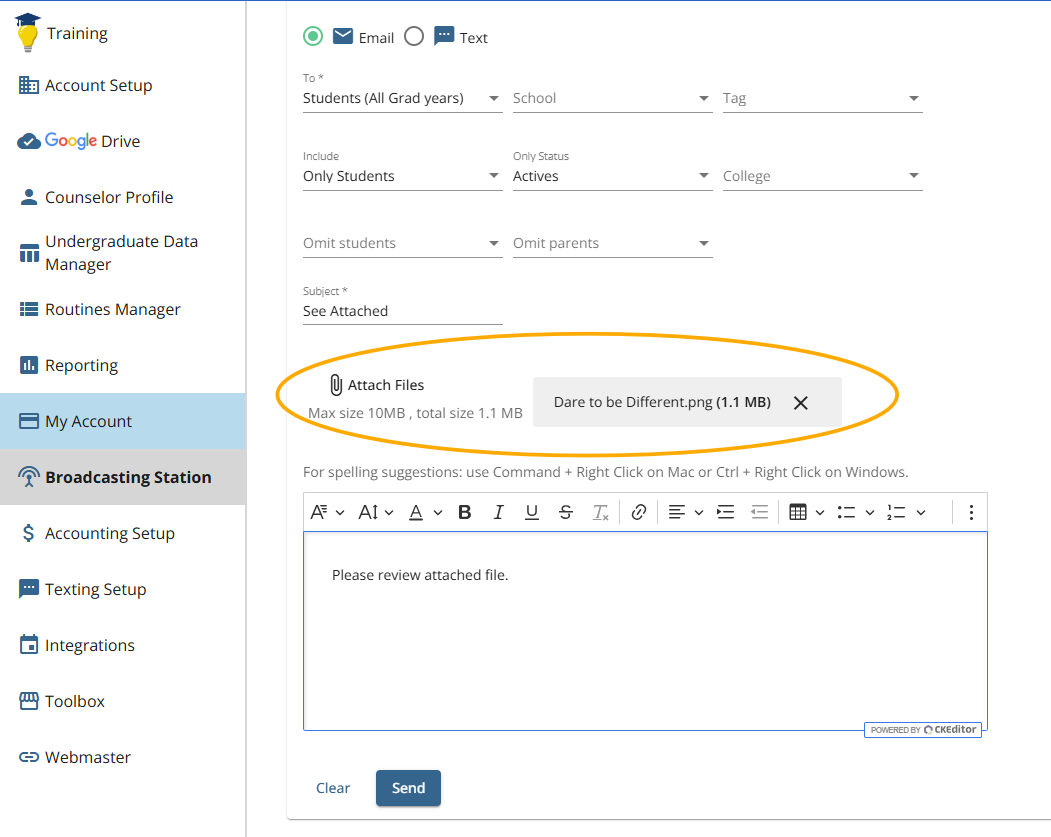 Settings - Broadcast Station, Send or Schedule Messages with ...