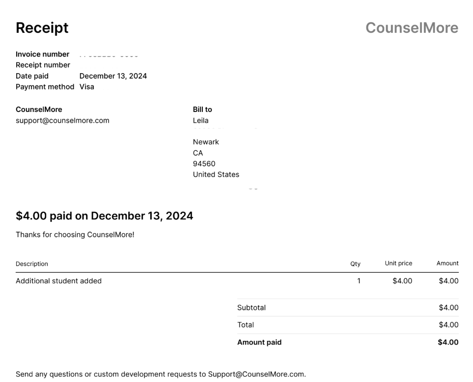 Understanding your invoice